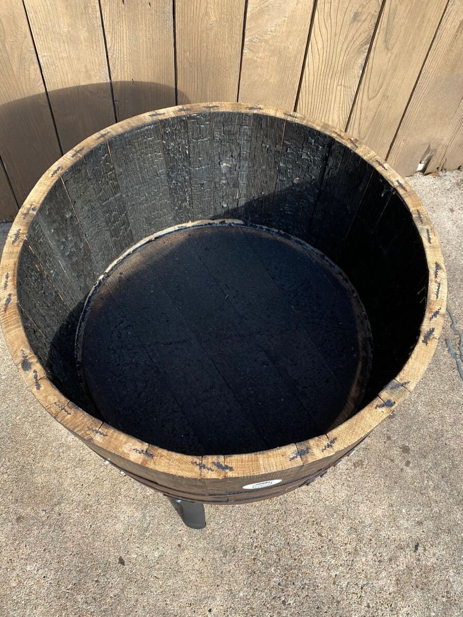 Raised Whiskey Barrel Planter - Etsy