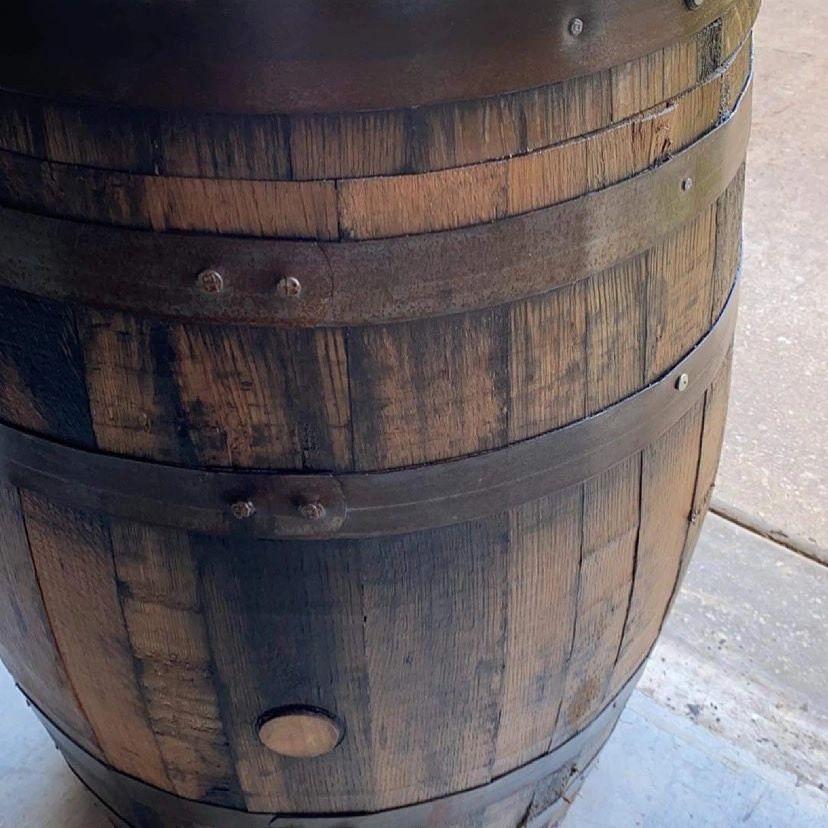 Whiskey Barrel Standing Height Bar Table - Etsy
