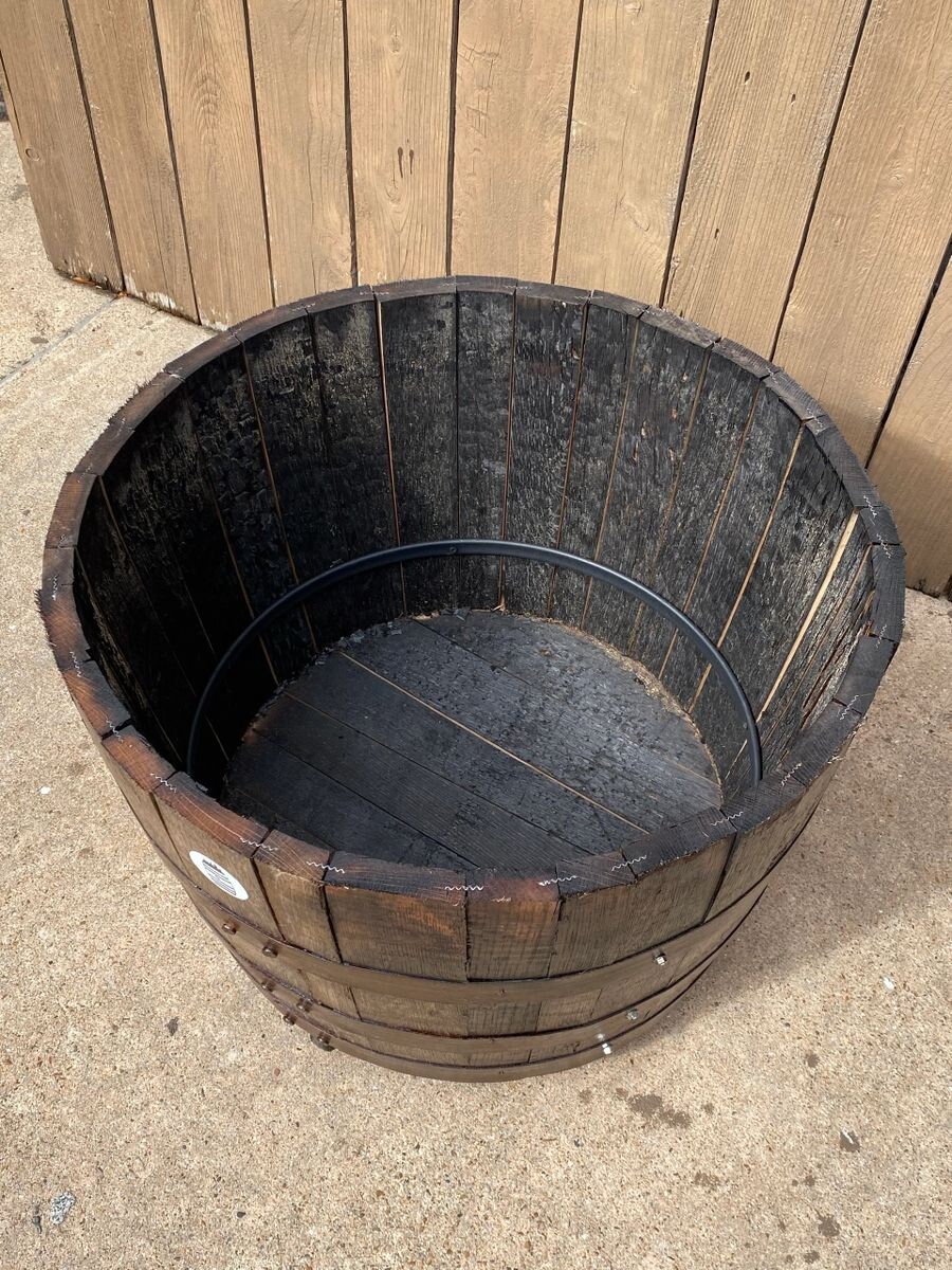 Whiskey Barrel Planter on Caster Wheels - Etsy