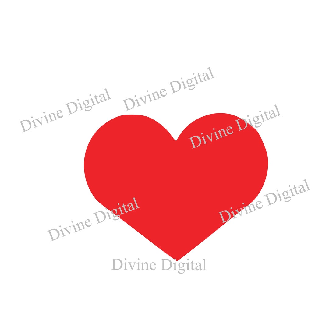 Basic Heart Shape to Use in Your Own Designs SVG File for Vinyl Cutting ...