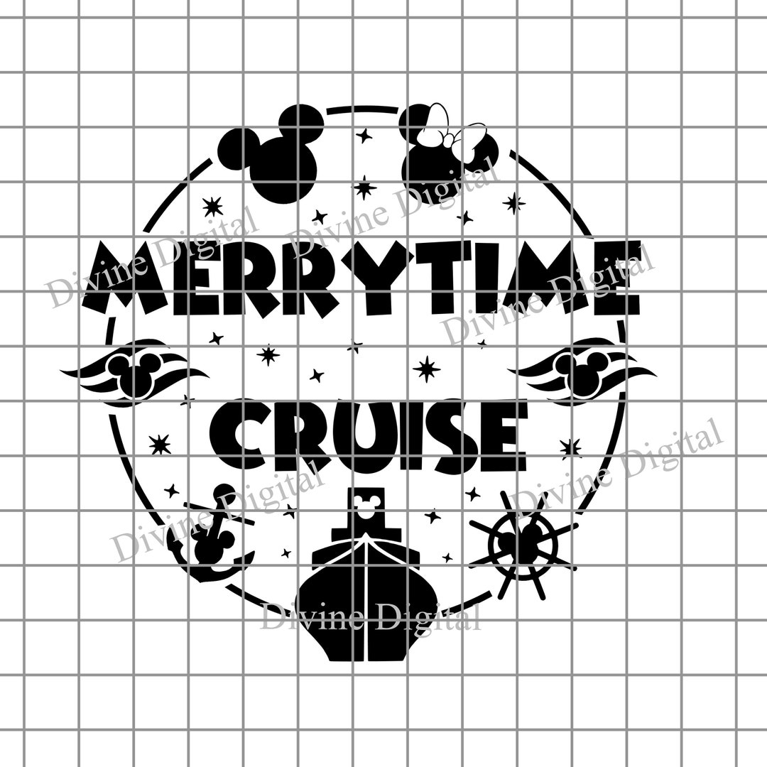 Dis Ney Cruise Line DCL Merrytime Christmas Cruise Word Bubble SVG File ...