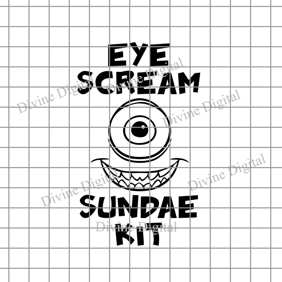 Dis Ney Cruise Line Eye Scream Sundae Kit Label SVG File for Vinyl ...