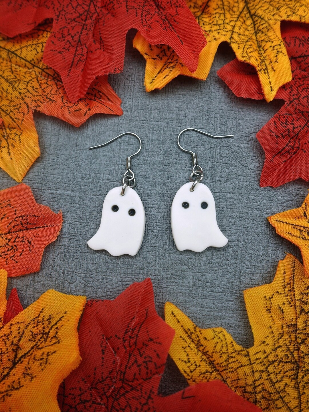 SPOOKY GHOST EARRINGS | Halloween Ghosts Dangle Earrings | Handmade ...