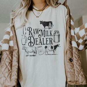 Raw Milk Shirt Homestead Shirt Kefir Grains Raw Milk Gift for Farmer ...