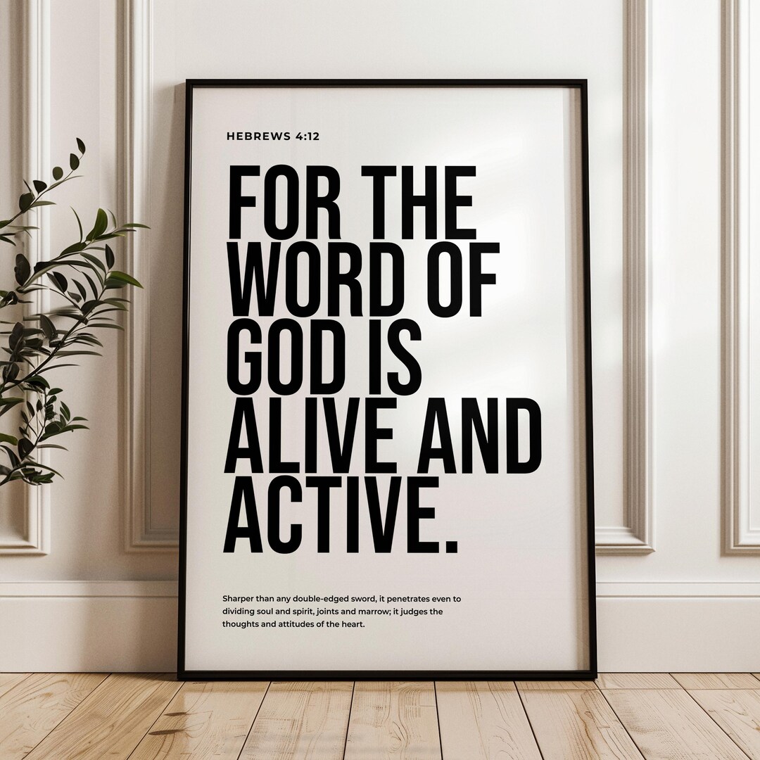 Christian Bible Verse Print Jesus Typography Poster Christian Wall Art ...