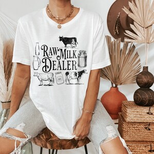 Raw Milk Shirt Homestead Shirt Kefir Grains Raw Milk Gift for Farmer ...