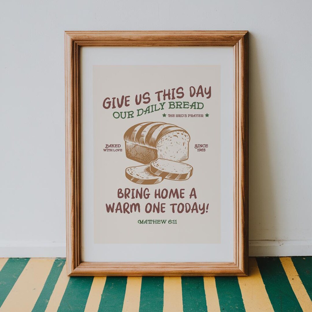 Lord's Prayer Poster Print Christian Wall Posters Bible Verse Christian ...
