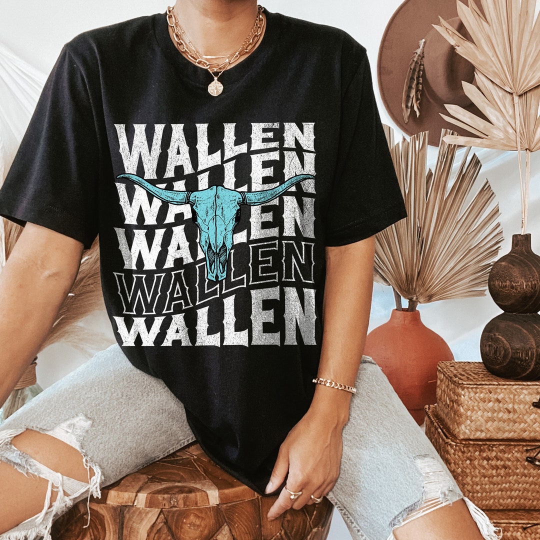 Wallen Western Shirt Country Music Shirt Wallen Bullskull Shirt Concert ...