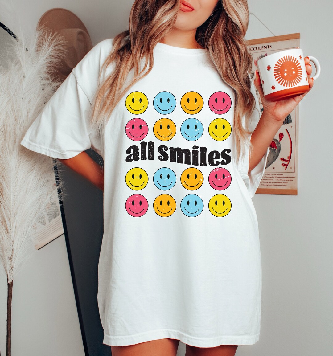 Retro Smiley Face Shirt, Smiley Face Comfort Colors Shirts, Smiley Face ...