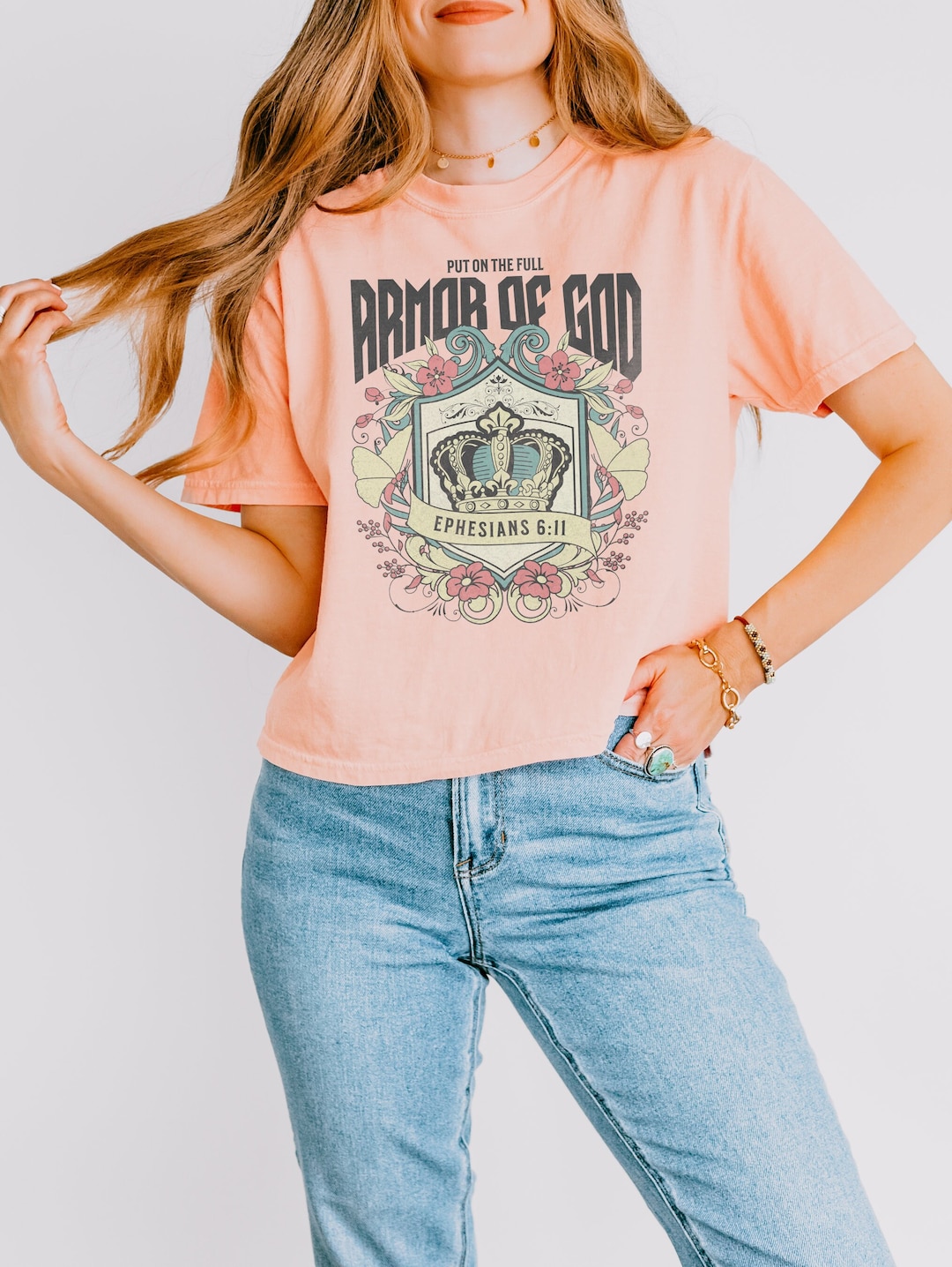 Boho Christian Shirts Armor of God Cotton Shirt Christian Tshirts Bible ...