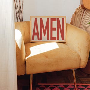 Amen Print Digital Download Jesus Typography Poster Trendy Christian ...