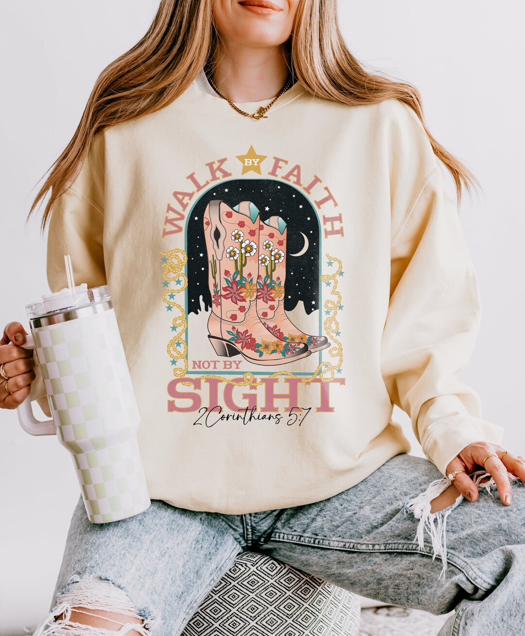 Christian Cotton Sweatshirt Christian Clothing Bible Verse Shirts Godly ...