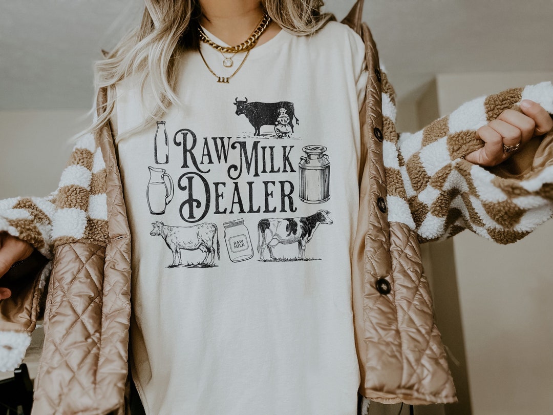 Raw Milk Shirt Homestead Shirt Kefir Grains Raw Milk Gift for Farmer ...