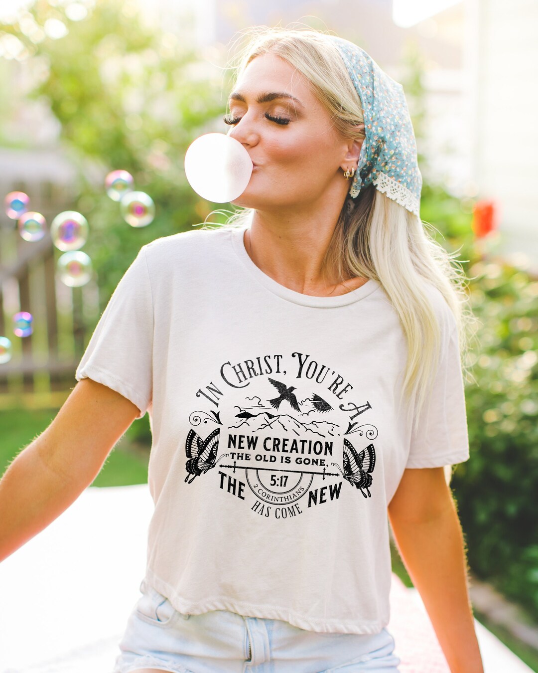 Christian Shirts Women's Flowy Cropped Tee Christian T Shirts Bible ...