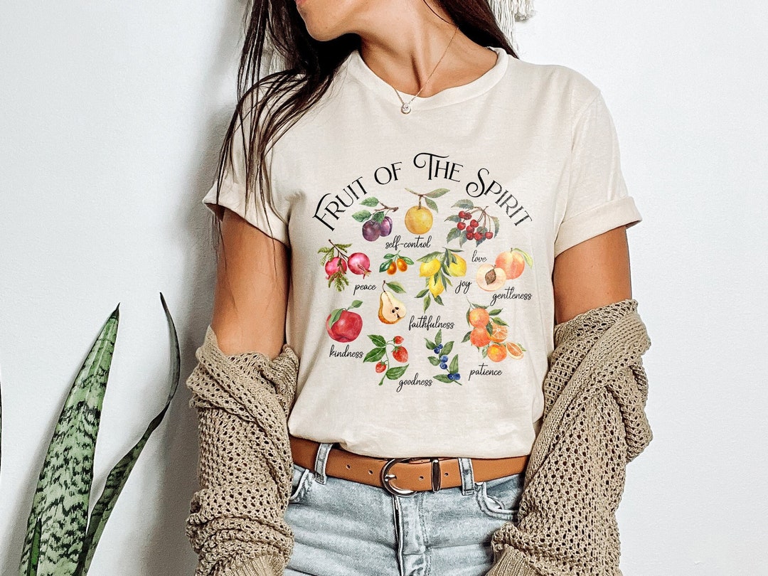 Fruit of the Spirit T Shirt Christian Women's Short Sleeve Tshirt ...