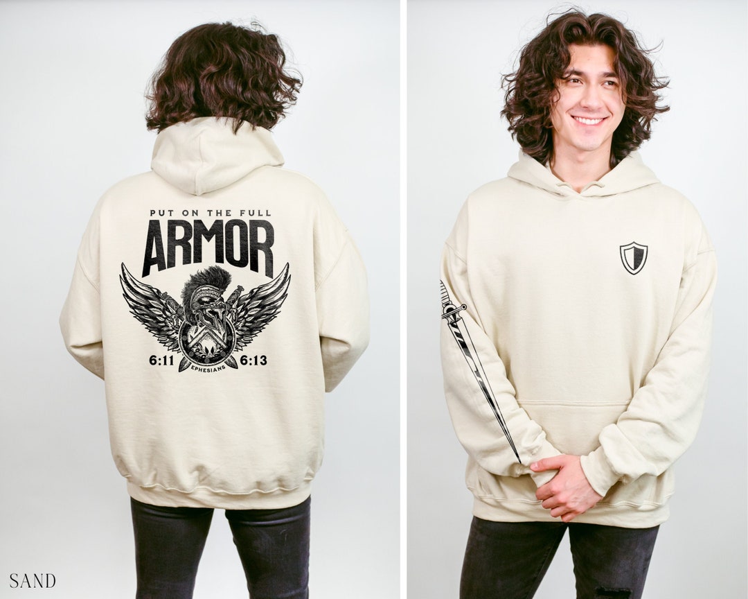 Christian Hoodie for Men Christian T Shirts Armor of God Christian ...