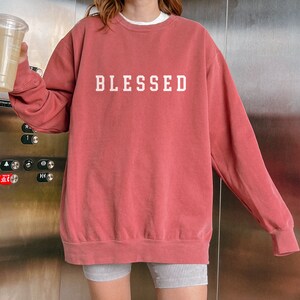 Christian Sweatshirts Comfort Colors Blessed Sweatshirt Christian Gifts ...