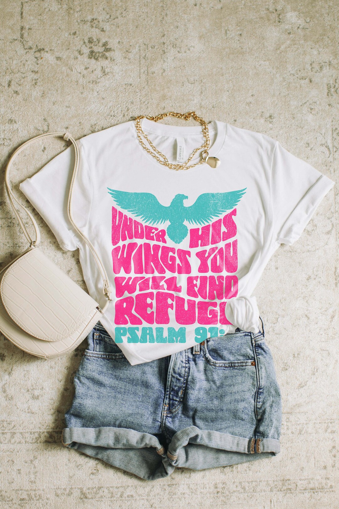 Soft Christian T-shirt Christians T Shirts Under His Wings Bold ...