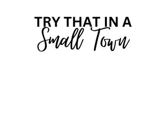 Jason Aldean Try That in A Small Town Design - Etsy
