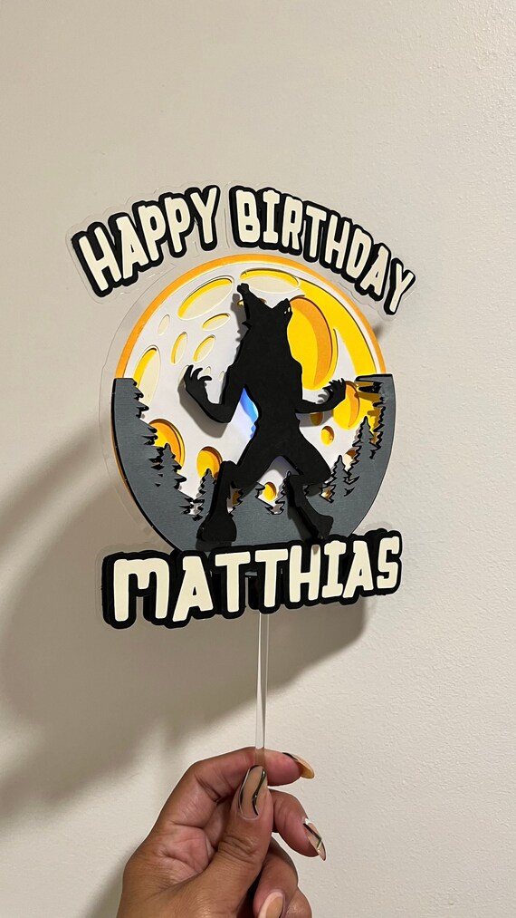 Light up Werewolf Cake Topper | Etsy