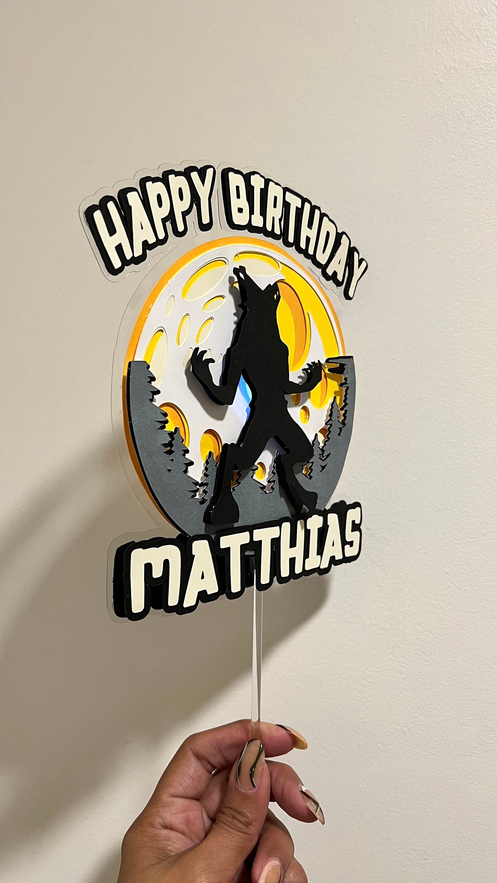 Light up Werewolf Cake Topper - Etsy