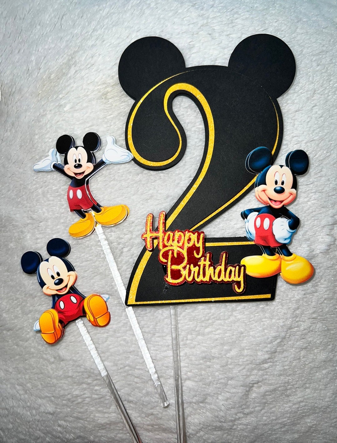 Mickey Mouse Cake Toppers - Etsy