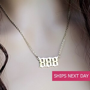 18K Gold FILLED Angel Number Necklace, Personalized Gift, Angel Numbers ...
