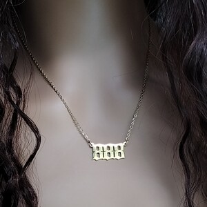 18K Gold FILLED Angel Number Necklace, Personalized Gift, Angel Numbers ...