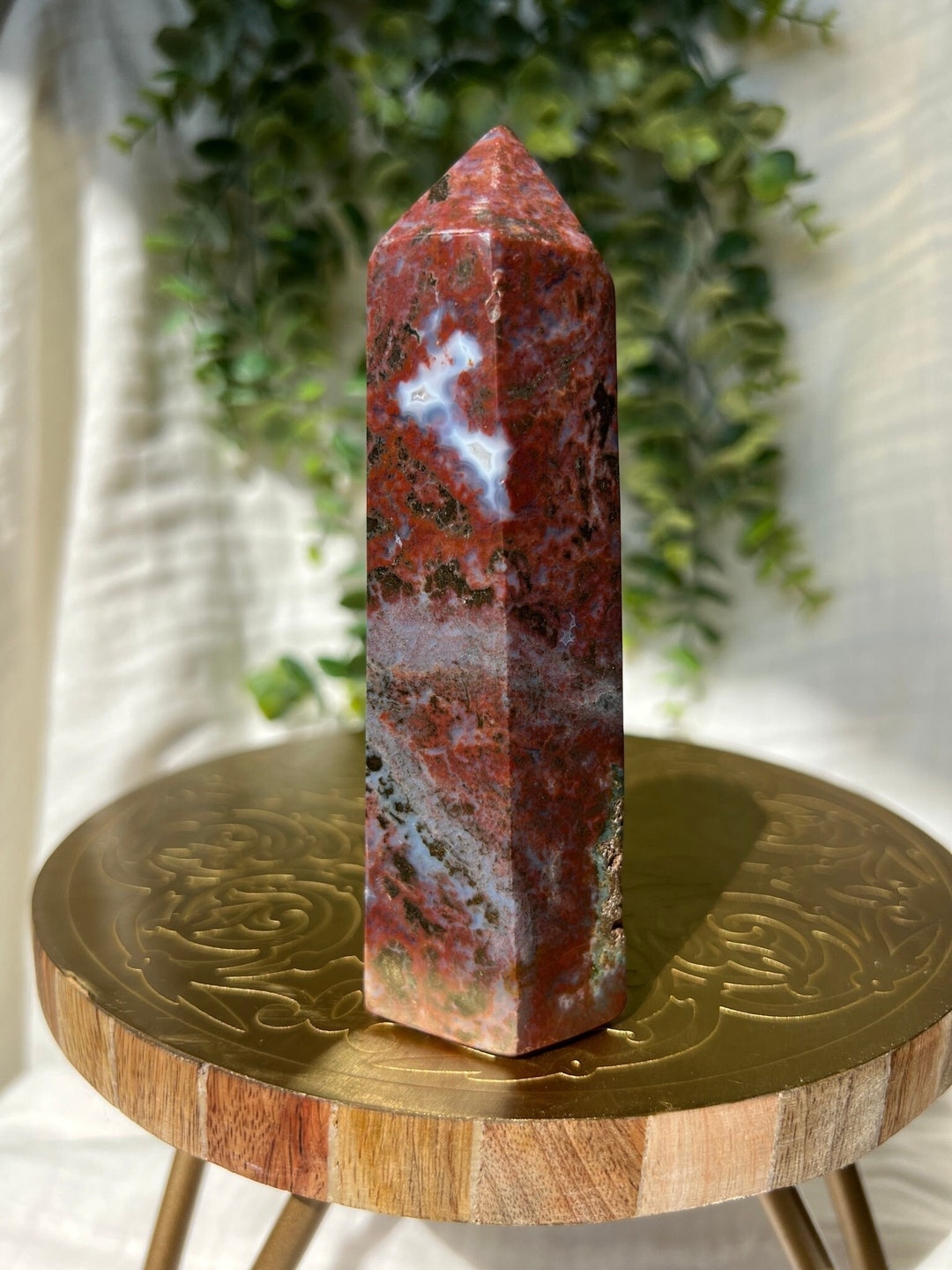 Beautiful Red Sea ocean Jasper Tower, Red Jasper Crystal Tower, Sea ...