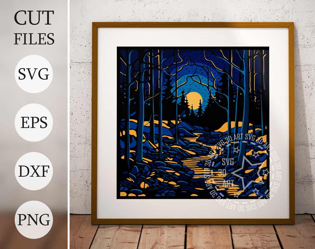 Starry Night 3d Shadow Box SVG, Layered Butterfly, Layered Files for ...