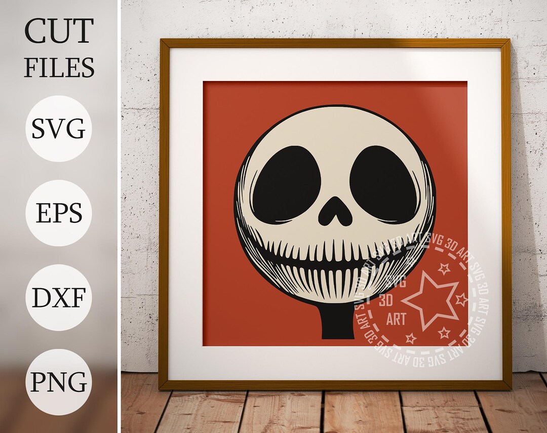 Jack Skellington 3D Shadow Box SVG: Halloween Cricut Files - Etsy