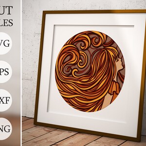 Anime Girl 3D Shadow Box SVG: Layered Mandala Files for Cricut - Etsy