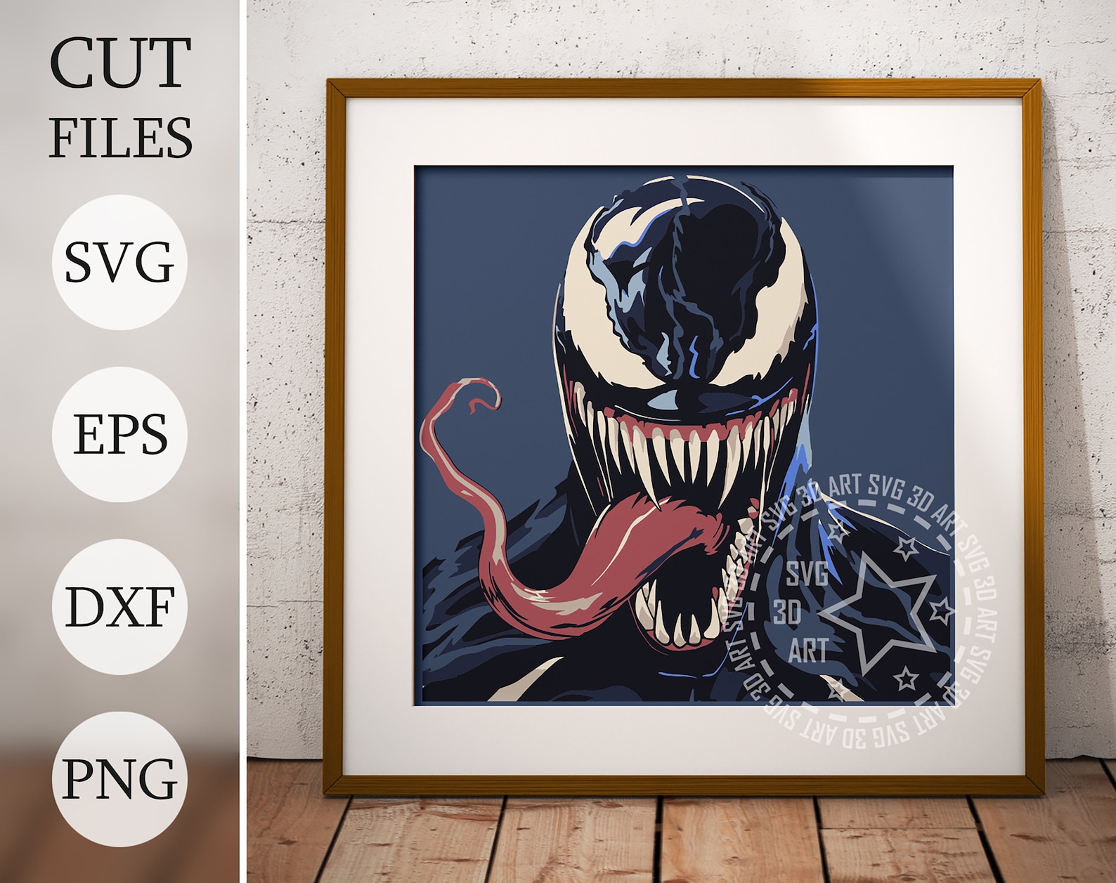 Ve Nom Comics 3D Shadow Box SVG: Layered Cricut Files - Etsy