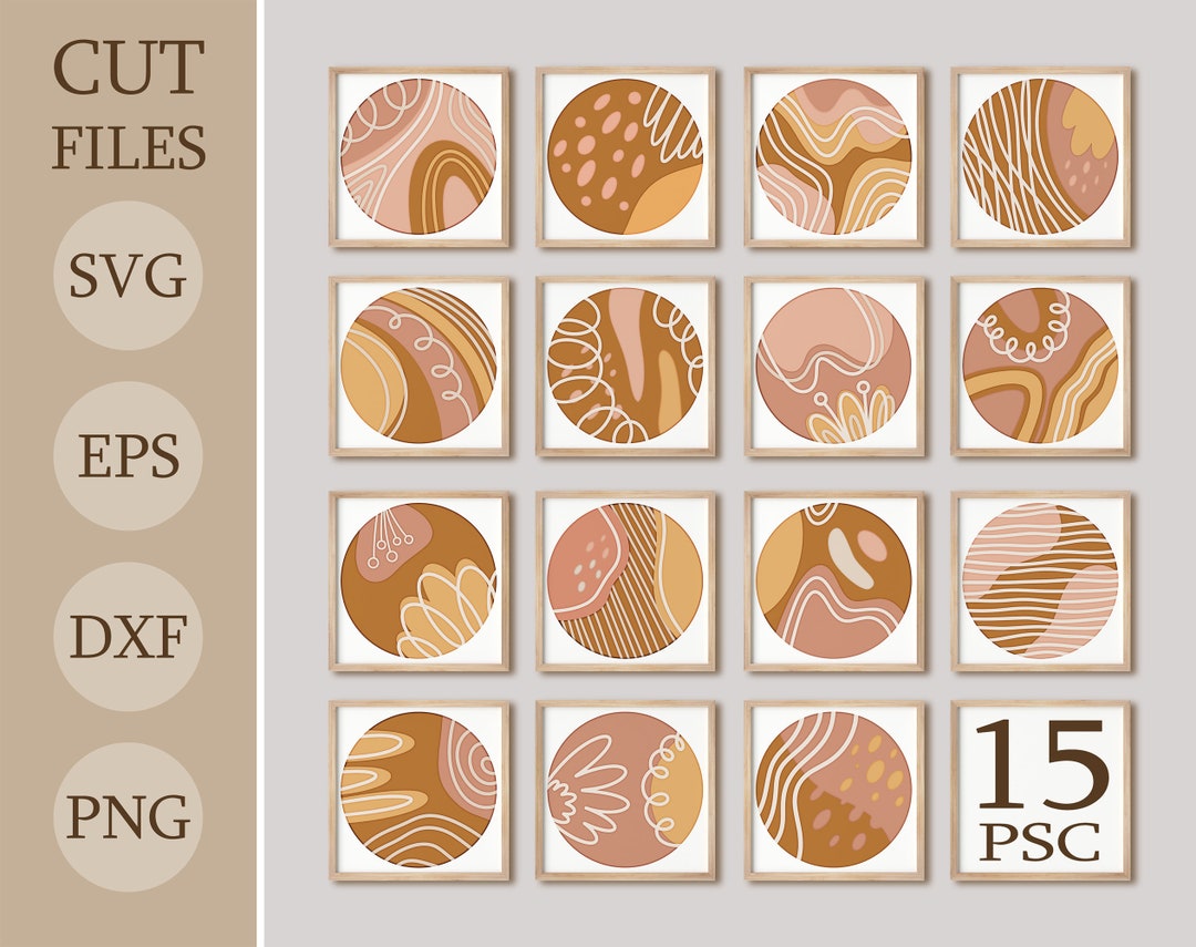 Set of 15 3D Minimalist SVG Designs, 3D Abstract SVG Shadow Box ...