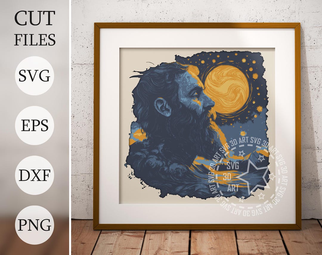 Starry Night 3d Shadow Box SVG, Layered Butterfly, Layered Files for ...