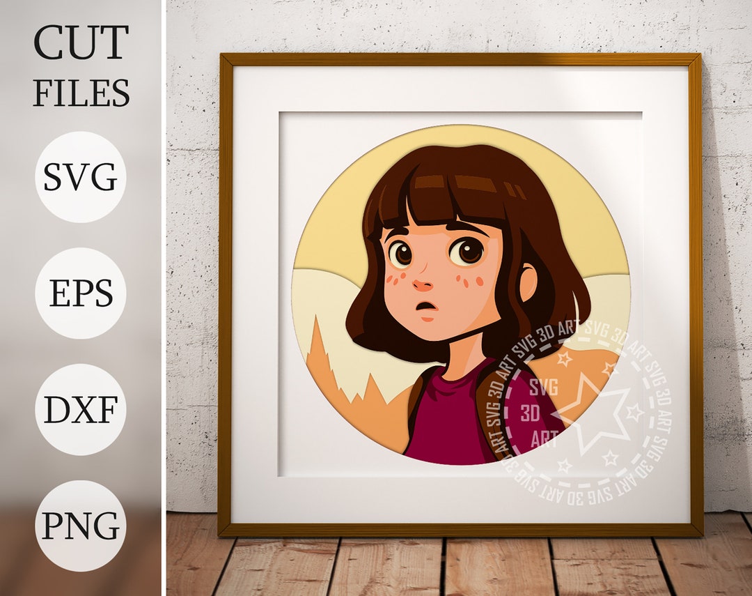 Dora 3d Shadow Box SVG, Layered Files for Cricut, the Explorer ...