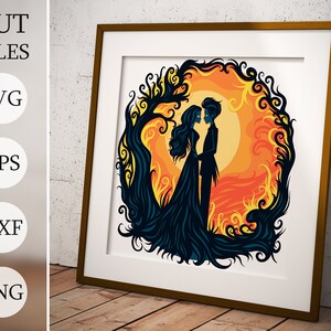 Halloween Corpse Bride 3D Shadow Box SVG: Layered Cricut Files - Etsy