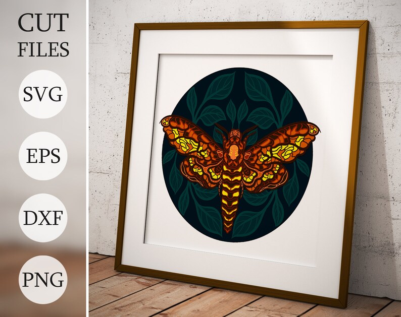 Death Moth 3D Shadow Box SVG, Layered Cricut Files (digital Download ...