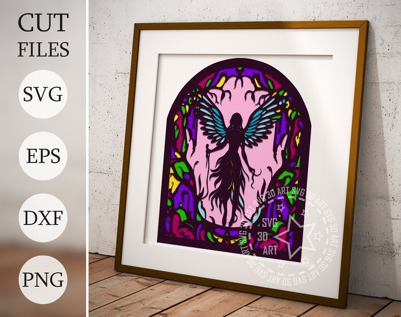 Caja de sombras de hadas SVG: Archivos 3D en capas para Cricut ...