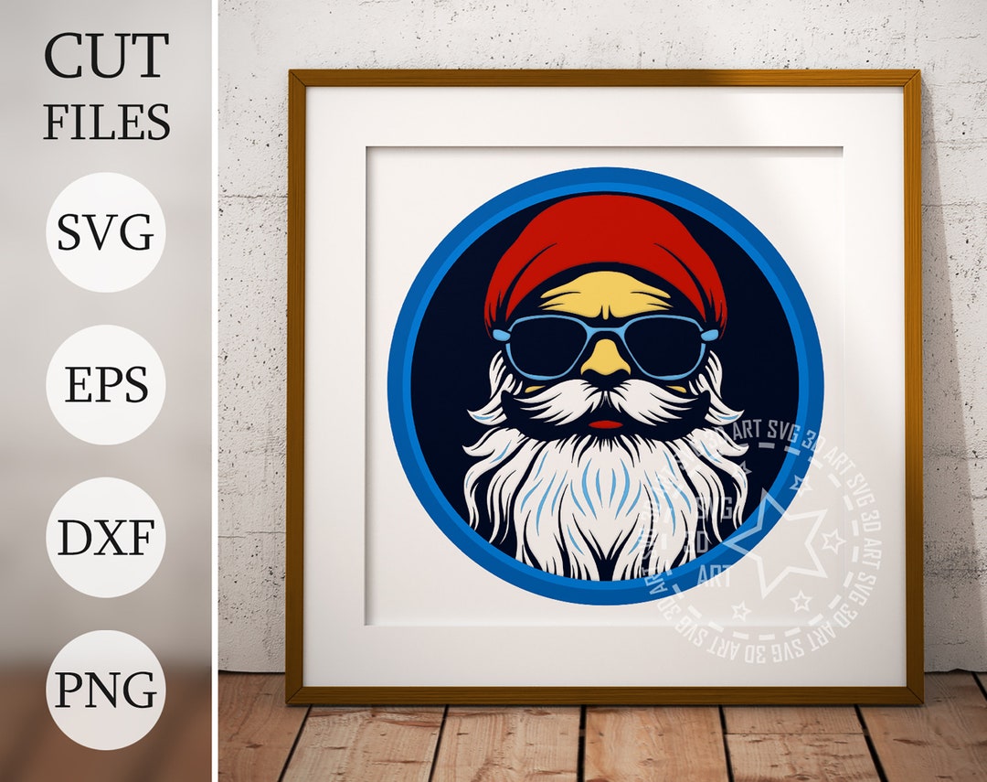 Santa Claus 3d Christmas Shadow Box SVG, Layered Files for Cricut ...