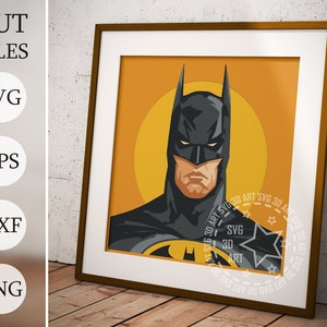 Bat Superhero 3D Shadow Box SVG: Layered Cricut Files - Etsy