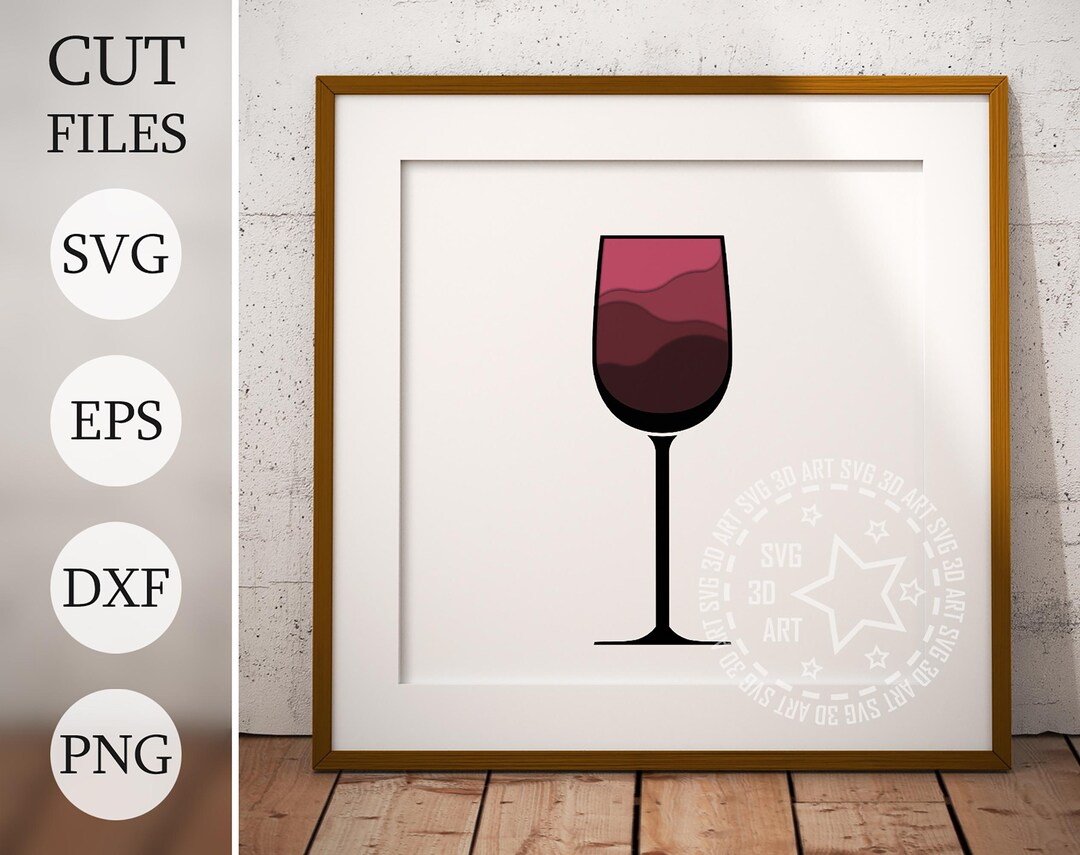 Layered Wine Svg, Red Wine Glass Shadow Box, Papercraft Svg, Paper Cut ...