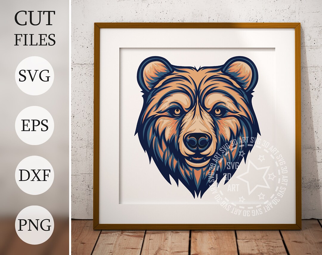 Bear 3D Shadow Box SVG: Layered Files for Cricut - Etsy
