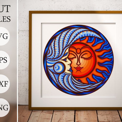 Mountains Landscape Shadow Box SVG Layered Design for Cricut - Etsy