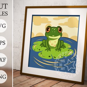 Frog 3d Shadow Box SVG, Layered Files for Cricut, Cardstock SVG, Frog ...