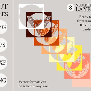 Flying Insect 3d Shadow Box SVG, Layered Files for Cricut, Cardstock ...