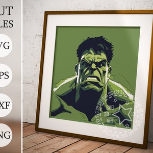 Superhero 3d Shadow Box SVG, Layered Files for Cricut, Cardstock SVG ...