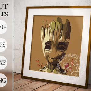 G-root Superhero 3D Shadow Box SVG: Layered Cricut Files (digital ...