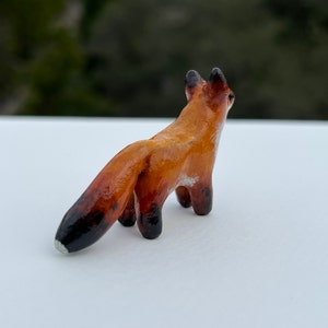 Handmade Red Fox Clay Figurine Standing - Etsy