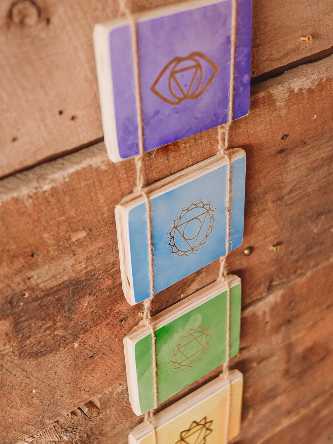 Handmade Chakra Wall Hanging Chakra Wall Art Chakra Art Colorful Chakra ...